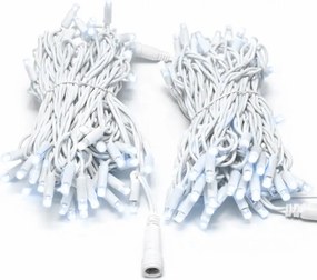 Easy Fix LED světelný řetěz, 20 m, venkovní, ledově bílá s FLASH, 120 diod, bílý kabel, IP67