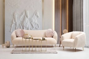 Designová 3-místná sedačka Adalia 215 cm béžová