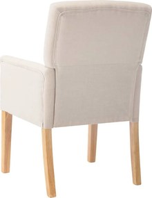vidaXL Jídelní židle s područkami textil [287938] Barva: Béžová