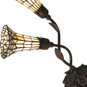 Tiffany stolní lampa Carillon – 34x25x58 cm