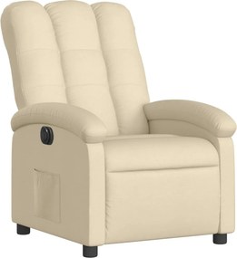 Elektrické polohovací křeslo krémové textil 3204077