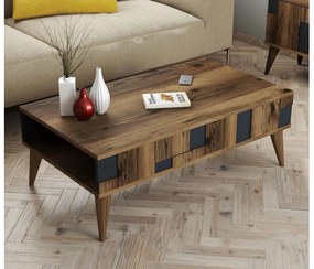 Designový konferenční stolek Mahola 105 cm ořech / antracitový