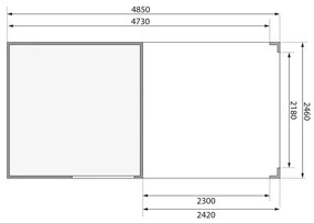 Dřevěný zahradní domek QUBIC 1 s přístavkem 240 Lanitplast