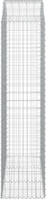 Klenutý gabionový koš 150 x 50 x 200/220 cm pozinkované železo 153460