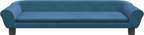 Pelíšek pro psy modrý 100 x 50 x 21 cm samet 172005