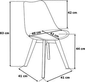 Černá židle ve skandinávském stylu K-NANTES BLACK DSW