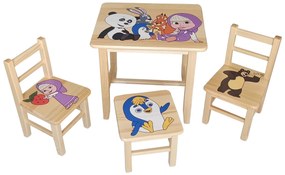 Prckůvsvět dětský Stůl s židlemi Máša a medvěd