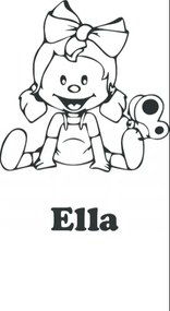 Samolepka Holčička s mašlí