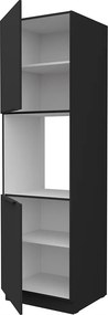 ARIA cc | vysoká skříňka 60 DP-210 2F na vestavnou troubu | 60 cm | ANTI FINGERPRINT povrch | černá