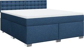 Box spring postel s matrací modrá 180x200 cm textil 3288287