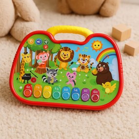 LEAN Toys Interaktivní vzdělávací tabule Svět zvířat nástroje piano