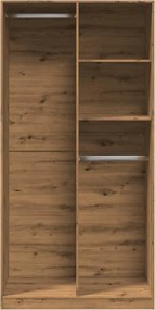 Šatní skříň dub artisan 100 x 50 x 200 cm kompozitní dřevo 3307773