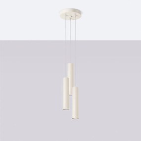 Sollux Lighting Závěsná lampa LAGOS 3P béžová