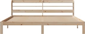 Rám postele s čelem 200 x 200 cm masivní borové dřevo 3306796