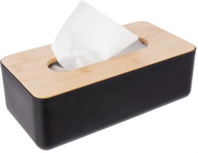 Orion Box na papírové kapesníky, bambusový, černý, BLACK