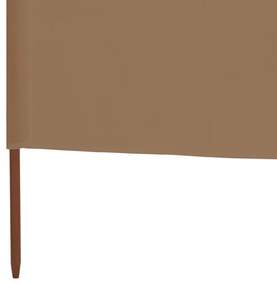 vidaXL Marketos 6dílná zástěna proti větru látková 800 x 160 cm taupe