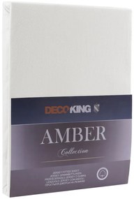 DecoKing Bavlněné jersey prostěradlo Amber bílé Deco king Rozměr prostěradlo DecoKing: 120-140x200 cm 30cm