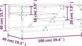 vidaXL Konferenční stolek 100x49x40 cm kompozitní dřevo [835348] Barva: Černá