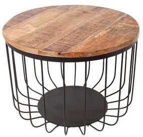 Konferenční stolek FINEUS Dekorhome Přírodní dřevo
