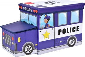 Skládací taburet / koš na hračky Policie