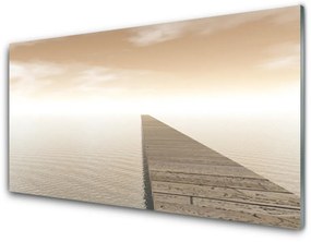 akrylový obraz Moře Molo Architektura 100x50 cm