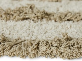 Béžová kulatá bavlněná koupelnová předložka Bath mat - Ø 80 cm