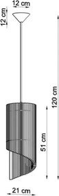 Lustr SOLLUX Alexia E27 1x60W bez zdroje SL.0640 přírodní dřevo