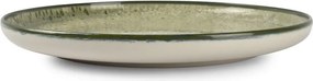 Zelený/krémový talíř z kameniny ø 27 cm Gravel – ONA