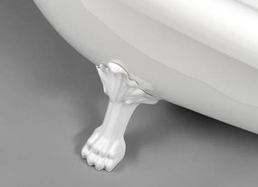 Polysan RETRO volně stojící vana 147x69,5x67,5cm, nohy bílé, bílá 85336