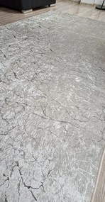 HU Béžovo-stříbrný moderní koberec Parys, krémovo-stříbrný Rozměr: 50x80 cm