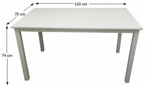 Jídelní stůl 110 cm Astre (bílá)