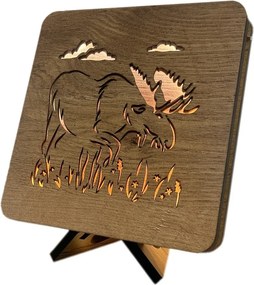 Li-Go "Los" lampa 19x19 cm provedení povrchu: ořech