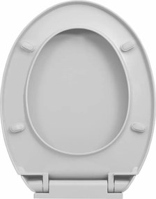 WC sedátko s pomalým sklápěním rychloupínací světle šedé oválné 145815