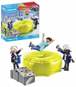 Set figurek a příslušenství playmobil 71465 hasiči se vzduchovým polštářem