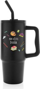 Personalizovaná nerezová termoska s barevným víčkem pro paní učitelku/pana učitele (pomůcky)
