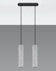 Závěsné svítidlo Luvo, 2x betonové stínítko