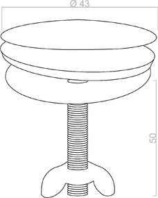 Aqualine záslepka umyvadlová průměr 43mm chrom 5320C