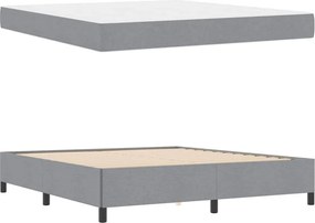 Postel s boxspringem Světle šedá 180 x 200 cm textil 3398878