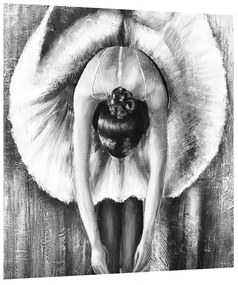 Černobílý obraz baletky (30x30 cm)