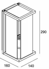 Gardino LX1466 - Venkovní nástěnné svítidlo MELISSA 1xE27/15W/230V IP54