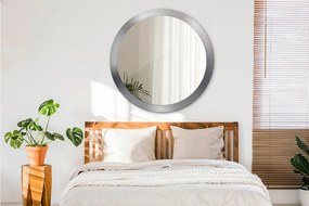 Kulaté dekorativní zrcadlo Lesklá ocel fi 100 cm