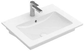 Villeroy & Boch Venticello - Umyvadlo nábytkové 650x500 mm, s přepadem, otvor pro baterii, CeramicPlus, alpská bílá 4124G6R1