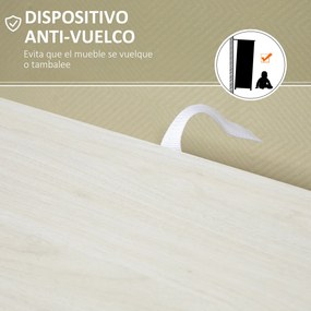 HOMCOM Obývací pokoj komoda se 4 šuplíky, 1 dveřmi a vnitřní policí - univerzální úložná skříň do koupelny, ložnice, jídelny 54x29x83 cm Bílá s dřevě…