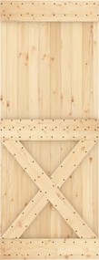 vidaXL Posuvné dveře s kováním 80 x 210 cm masivní borové dřevo [3202980]