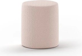 Světle růžový dětský puf z textilie bouclé MOON – Vipack
