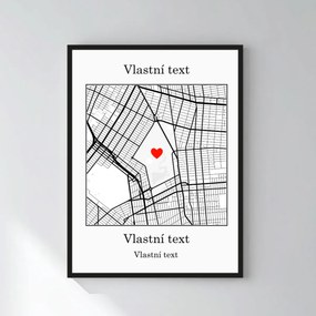 Personalizovaný magický fotoobraz v rámu - 30x40 - mapa