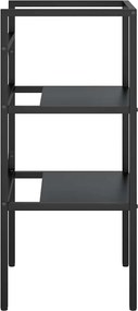 Koupelnový regál pod umyvadlo černý 40 x 38 x 83 cm železo 338487