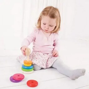 Bigjigs Baby Duhový panáček / od 12 měsíců