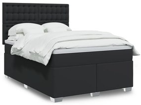 Box spring postel s matrací černá 140x200 cm umělá kůže 3290724