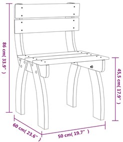 vidaXL Marketos Zahradní židle impregnované borové dřevo